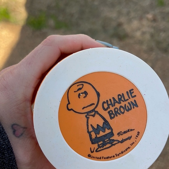 Dining | Charlie Brown Orange And White Container | Poshmark